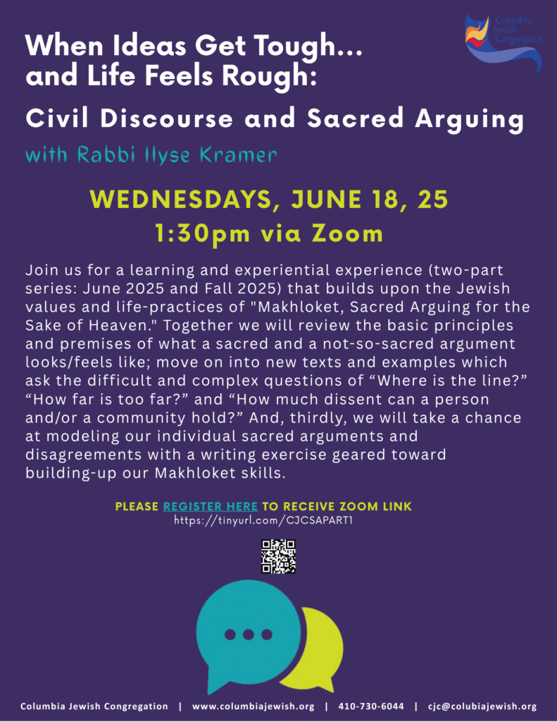 When Ideas Get Tough…and Life Feels Rough: Civil Discourse and Sacred ...